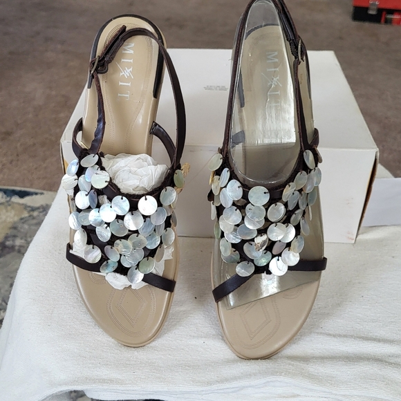 Mixit | Shoes | Newshoes Wedge Sandals 3 Inches Height Lilith Brown ...